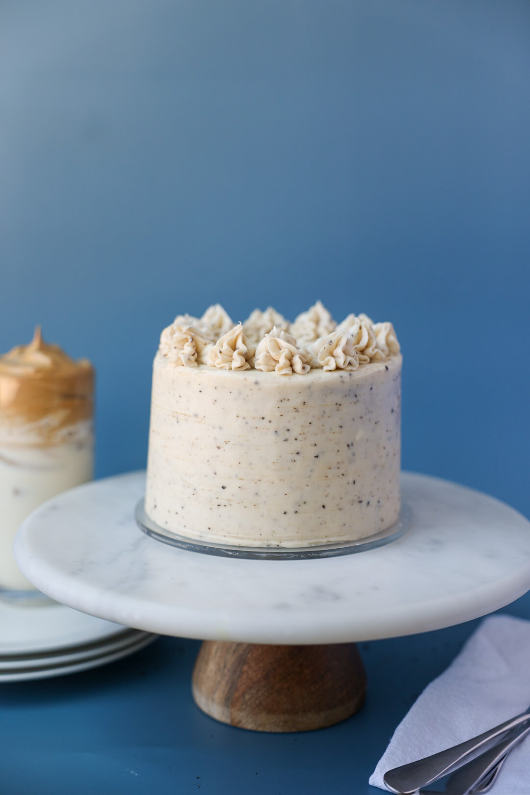 Dalgona Cake with Coffee Cream Cheese Frosting - My Blog