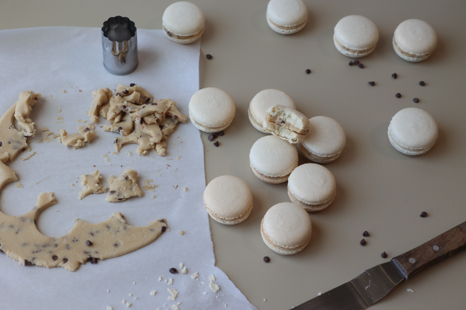 Chocolate Chip Cookie Dough Macarons - My Blog